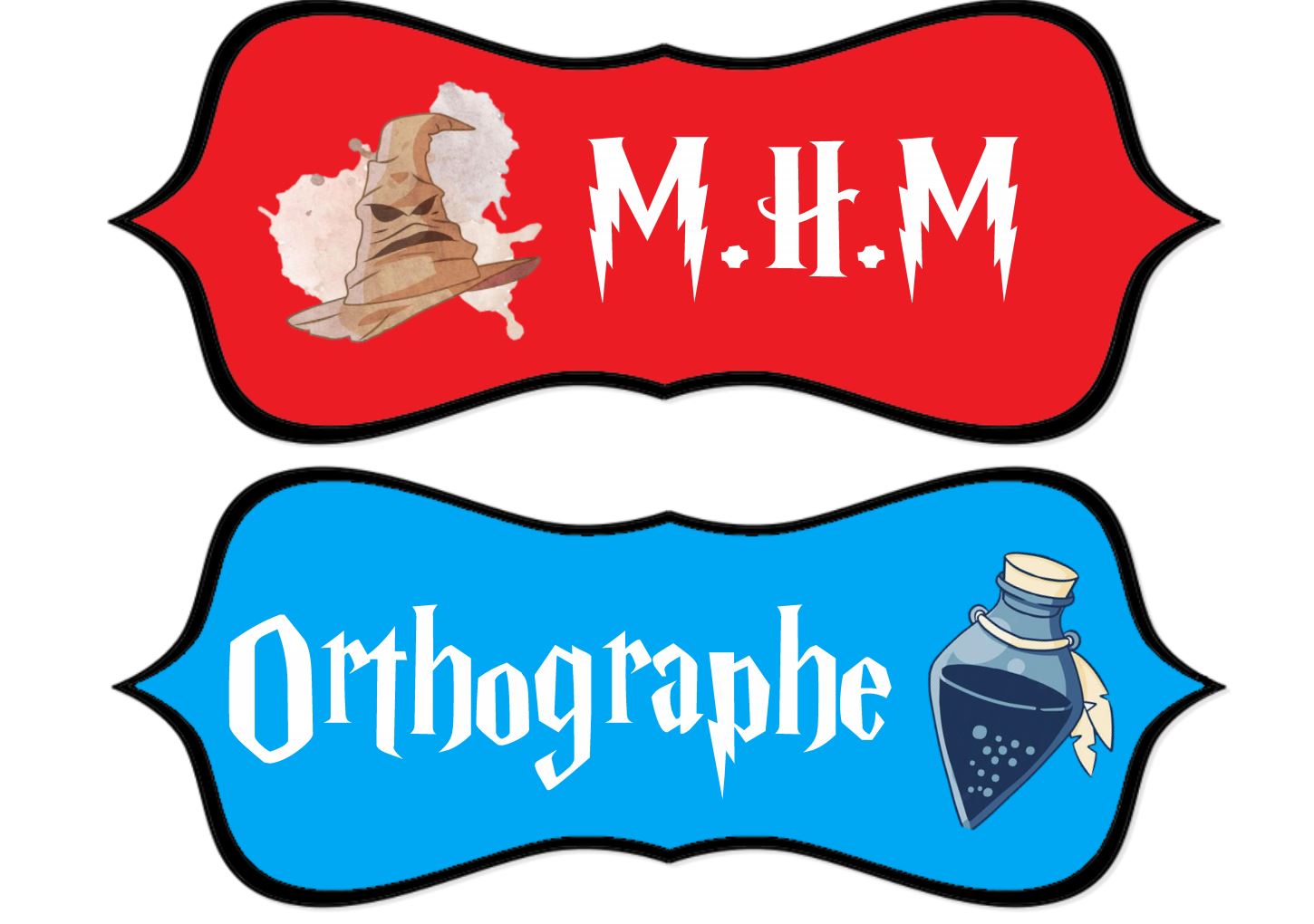 Etiquettes emploi du temps Harry Potter – La trousse bleue