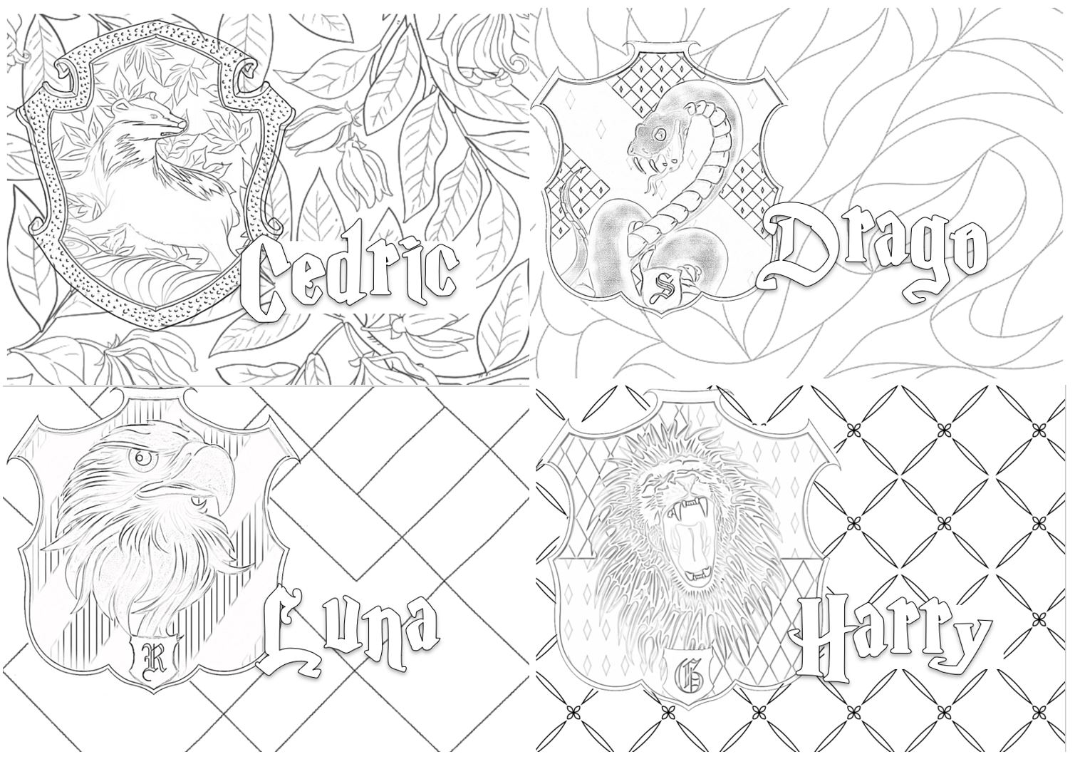 Etiquettes porte manteau Harry Potter – La trousse bleue